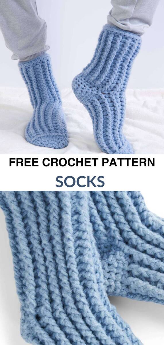 25 Free and Easy Crochet Sock Patterns | Yarns and Crafts