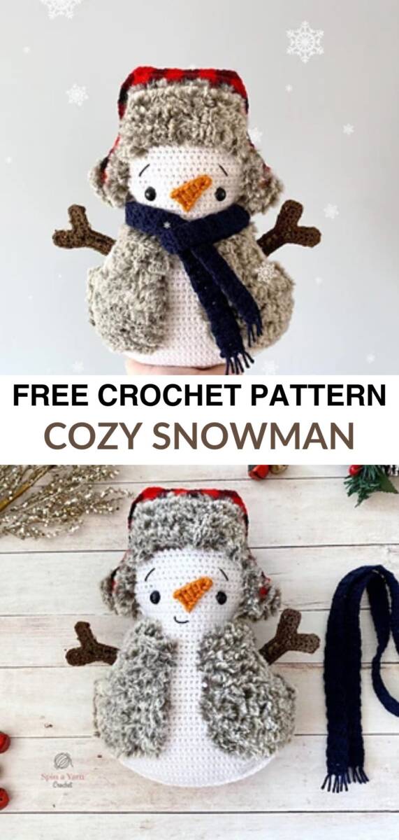 25 Free and Easy Crochet Snowman Patterns | Yarns and Crafts