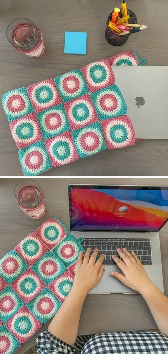 27 Free and Easy Crochet Laptop Bag Pattern | Yarns and Crafts