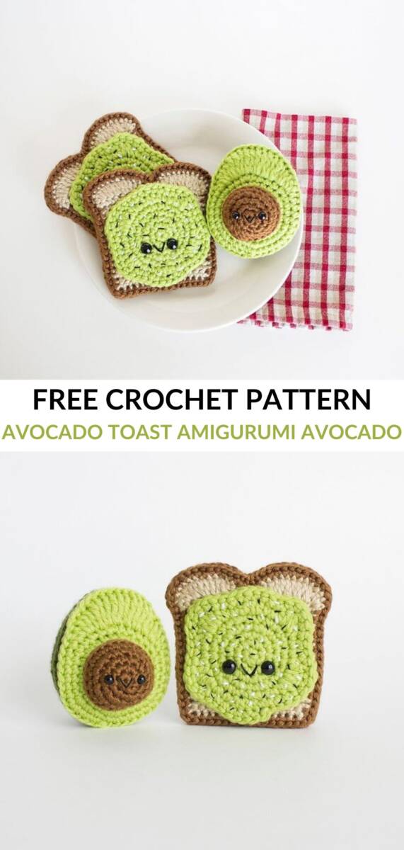 15 Free & Easy Amigurumi Crochet Avocado Patterns | Yarns and Crafts