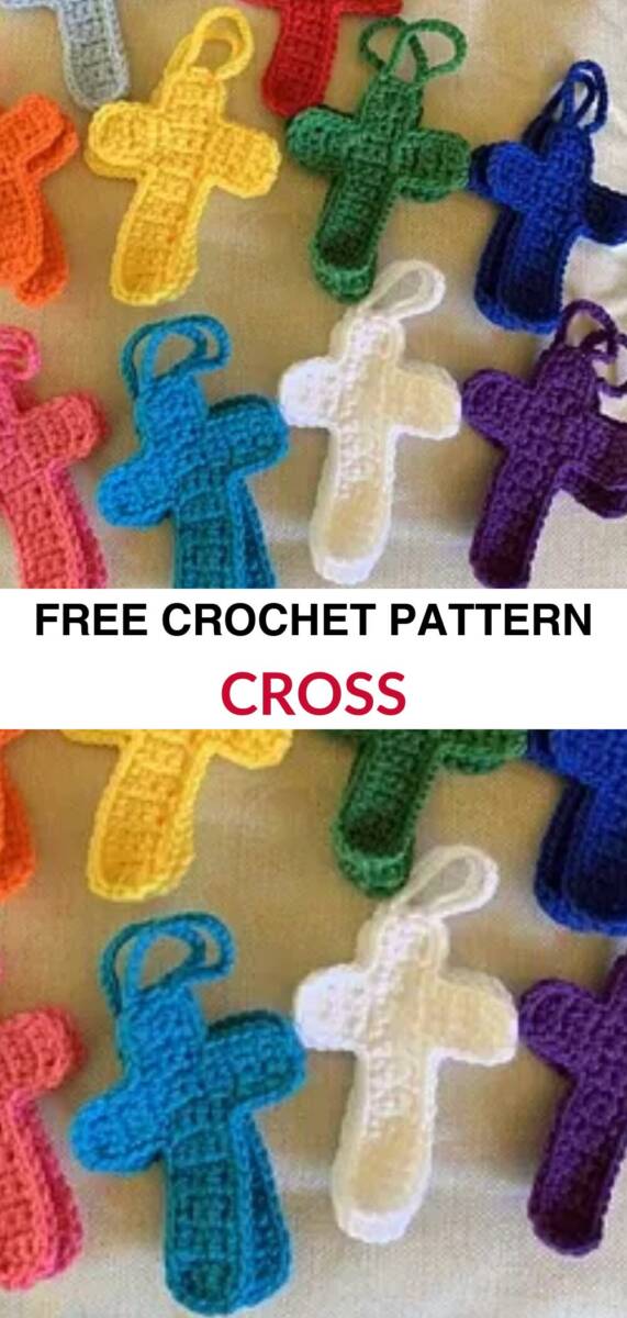 27 Free & Easy Crochet Cross Patterns | Yarns and Crafts