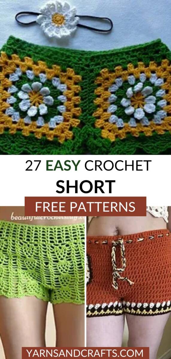 27 Free & Easy Crochet Shorts Patterns | Yarns and Crafts