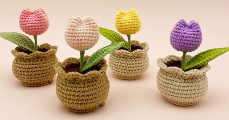27 Free and Easy Crochet Tulip Flower Patterns | Yarns and Crafts