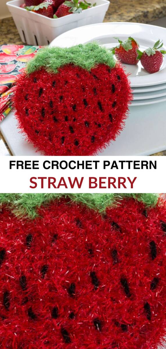 25 Free & Easy Crochet Strawberry Patterns | Yarns and Crafts