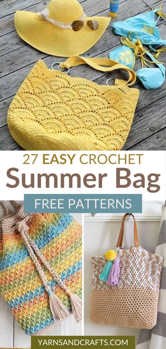 27 Free and Easy Crochet Summer Bag Patterns | Yarns and Crafts