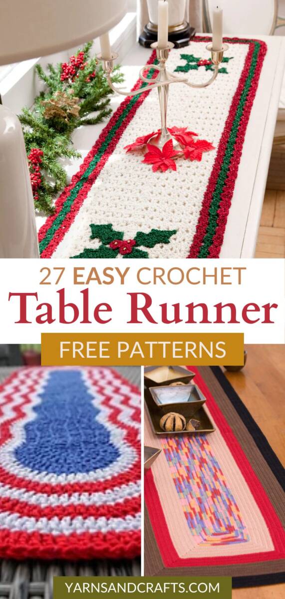 27 Free and Easy Crochet Table Runner Patterns | Yarns and Crafts
