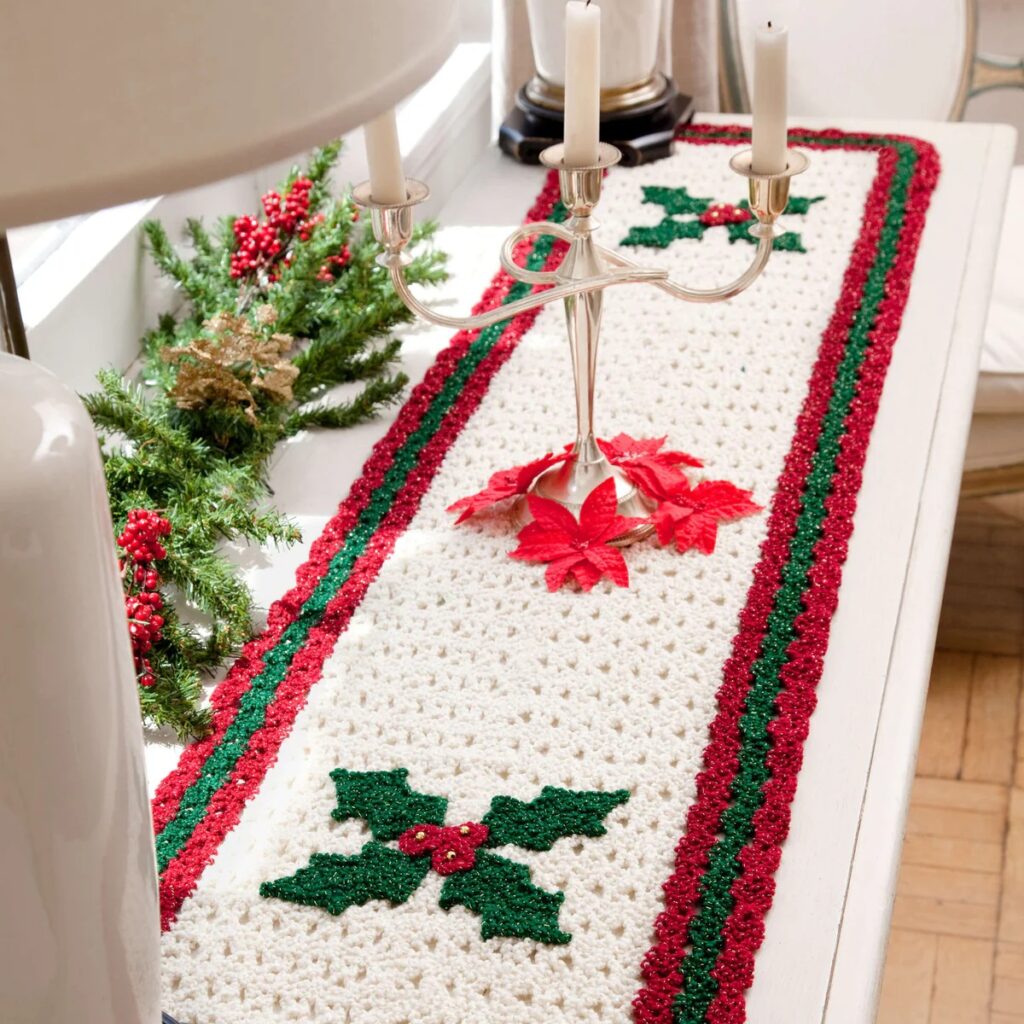 27 Free and Easy Crochet Table Runner Patterns | Yarns and Crafts