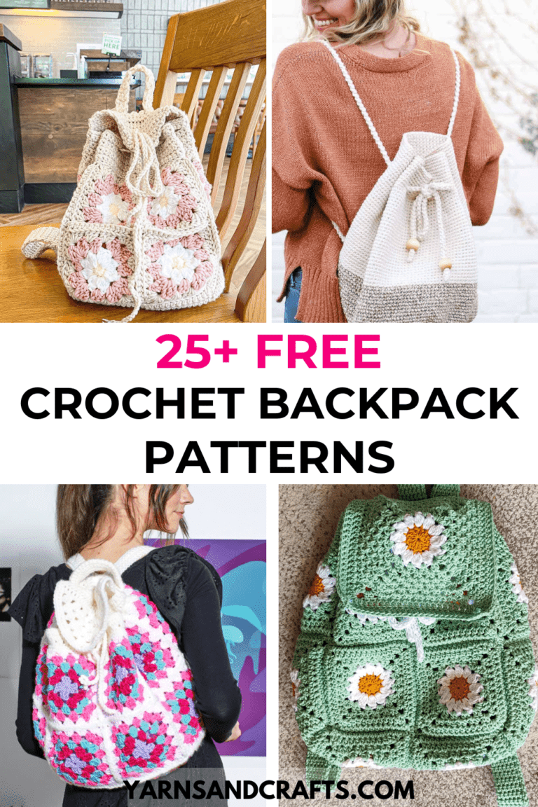25 Free Crochet Backpack Patterns You Will Love | Yarns and Crafts